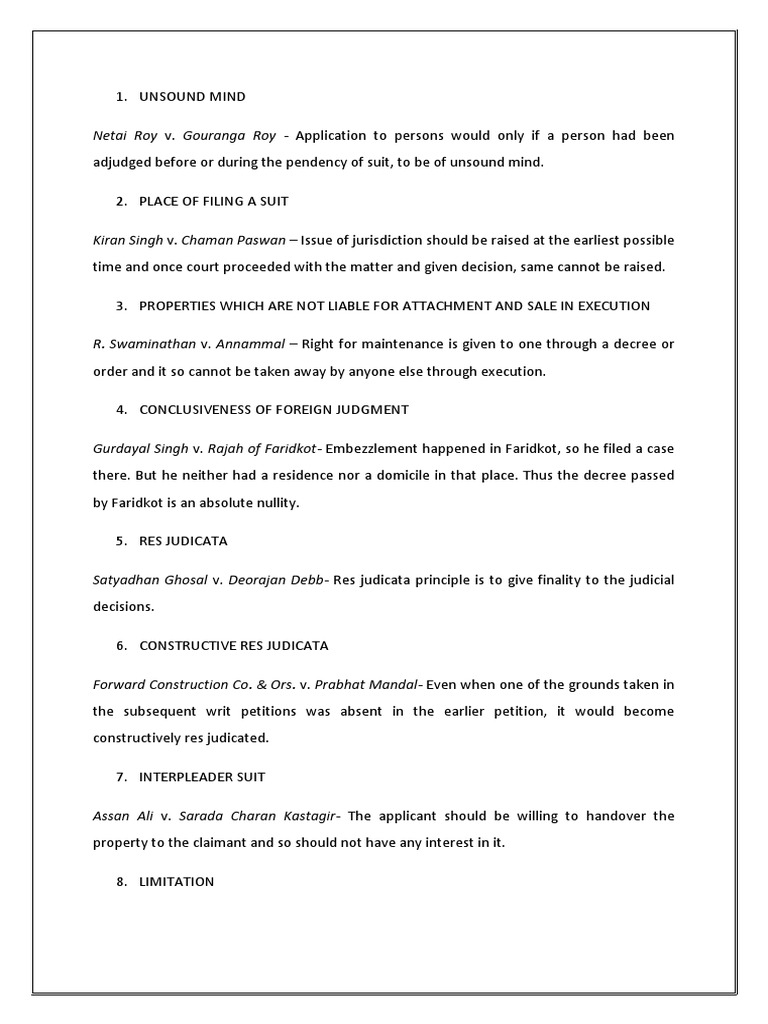 Cases CPC | PDF | Res Judicata | Lawsuit