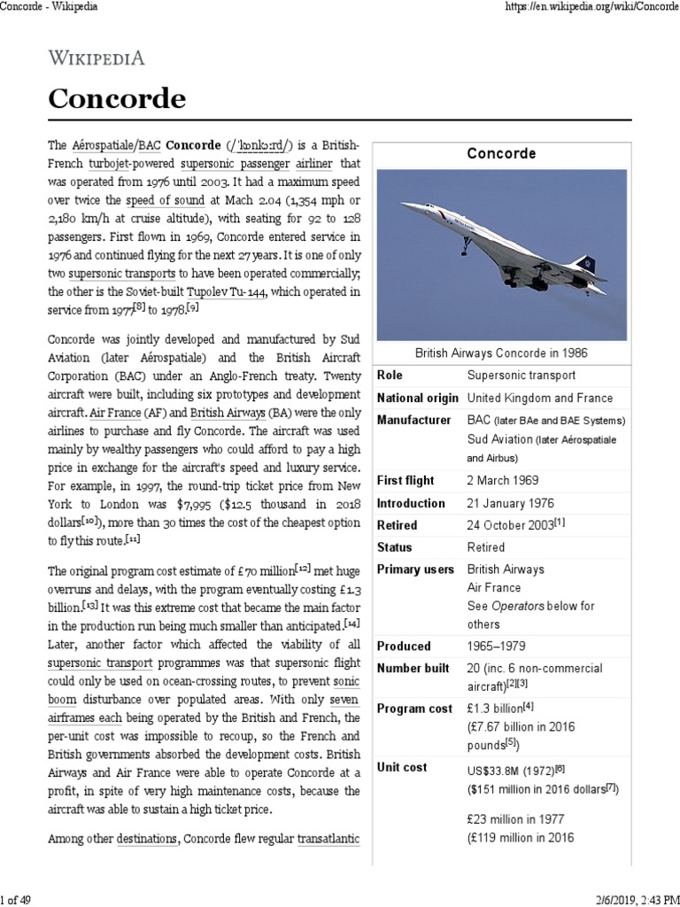 Concorde | PDF | Jet Engine | Aviation