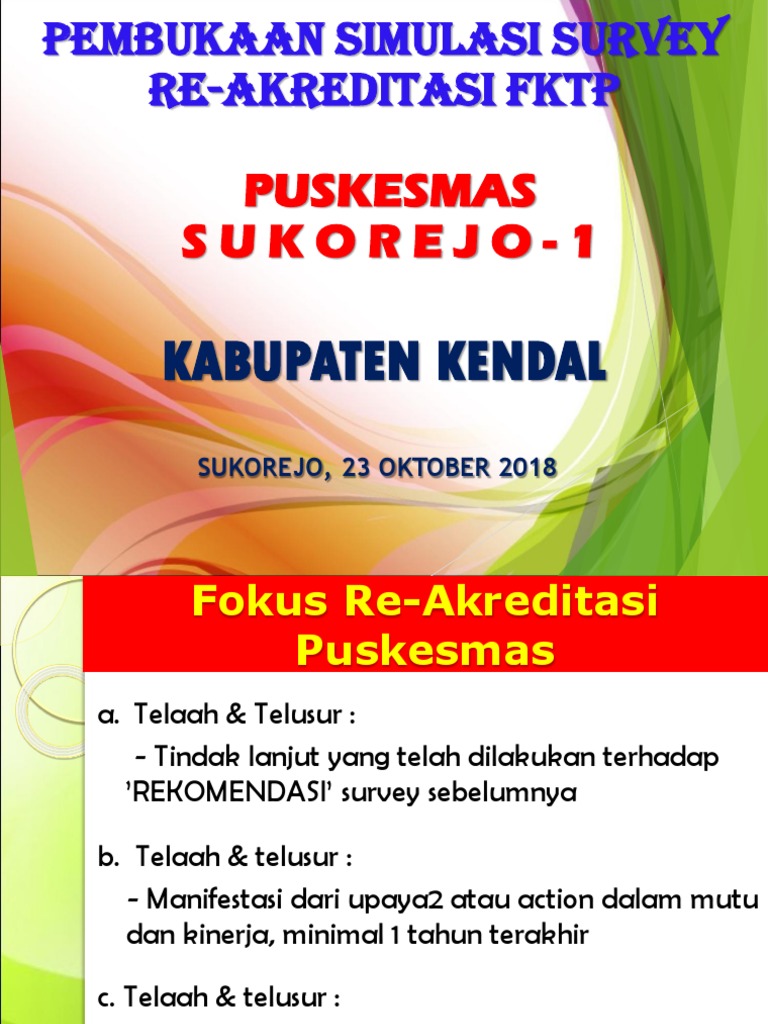 Pembukaan Simsur Re-Akred - Sukorejo 1 - Kendal | PDF