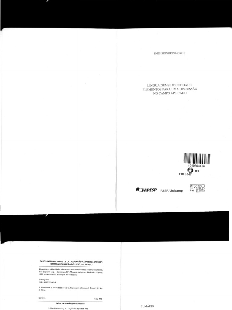 SIGNORINI 1998 Lingua Gem e Identidade. | PDF | Linguagem natural | Grupos étnicos