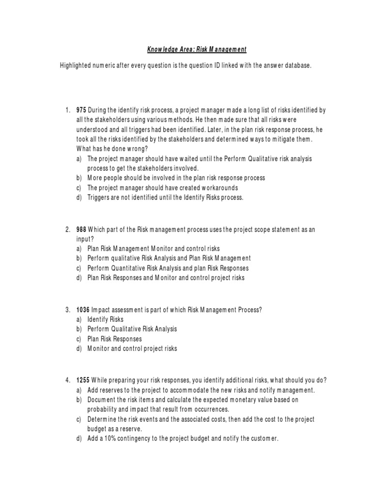 Risk Management Processes | PDF | Risk Management | Risk