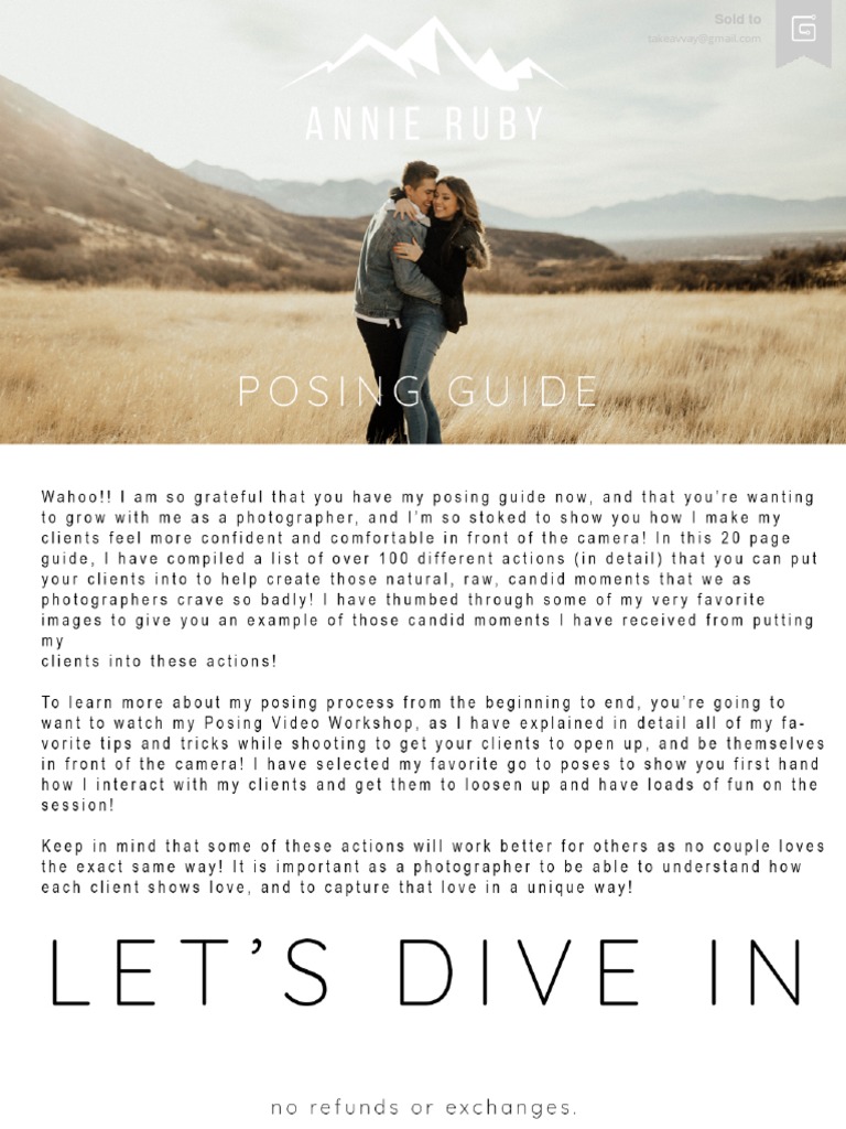 Annie Ruby Posing Guide | PDF