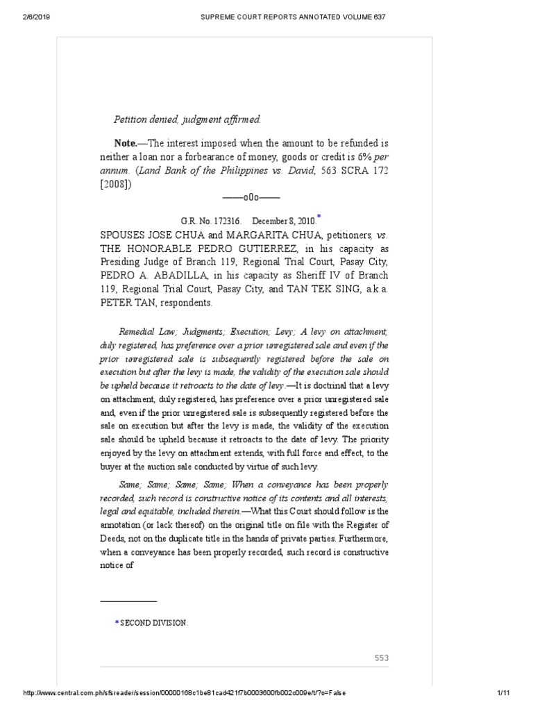 Petition Denied, Judgment Affirmed.: Note.-The Interest Imposed When ...
