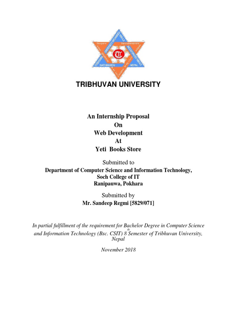 Internship Proposal Sandeep 5829 | PDF | Internship | Job Hunting