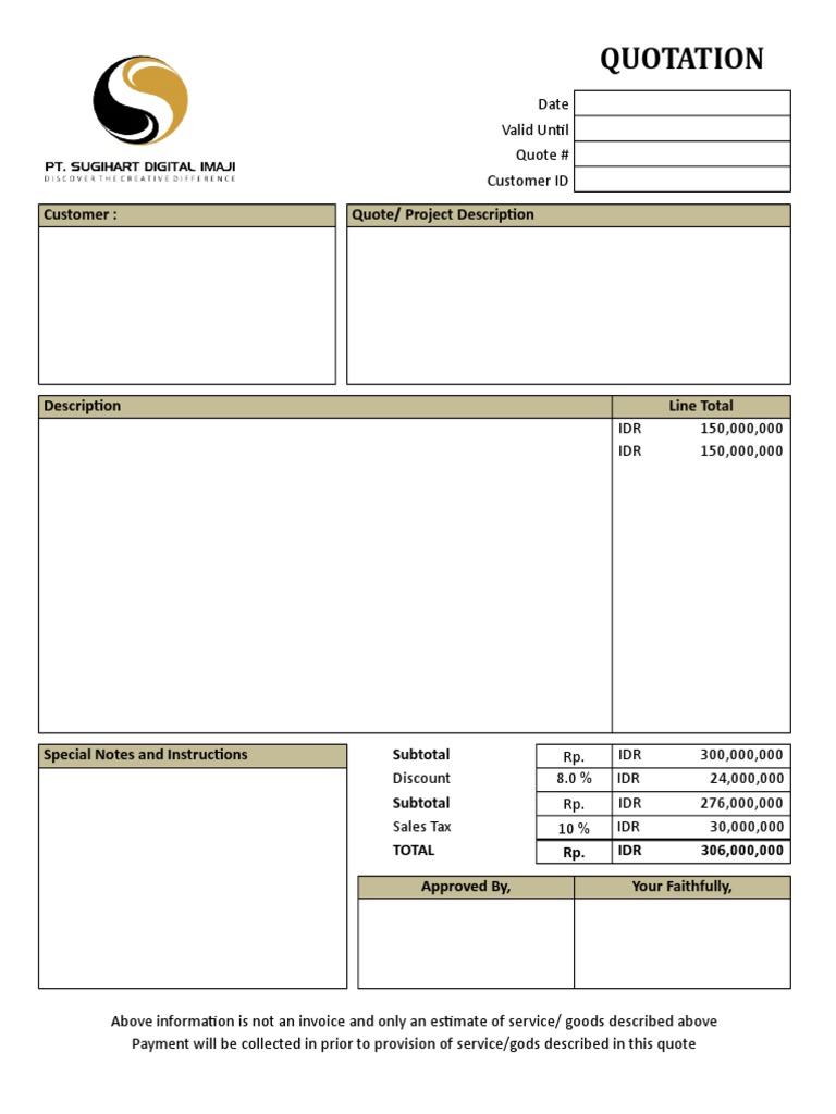 Quotation | PDF | Invoice | Business