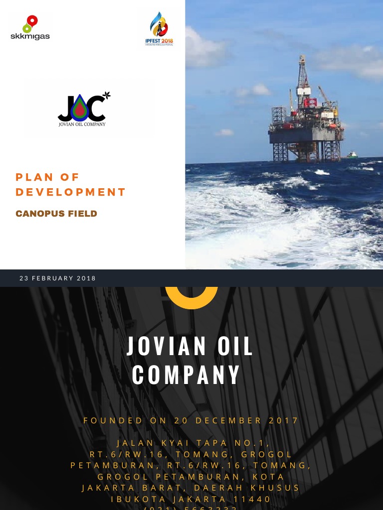 Canopus Field Development Plan | PDF | Petroleum Reservoir | Oil Well