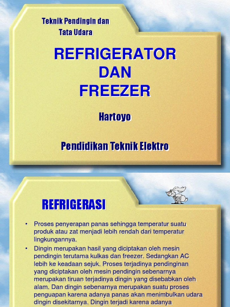 Materi Refrigerator Dan Freezer | PDF