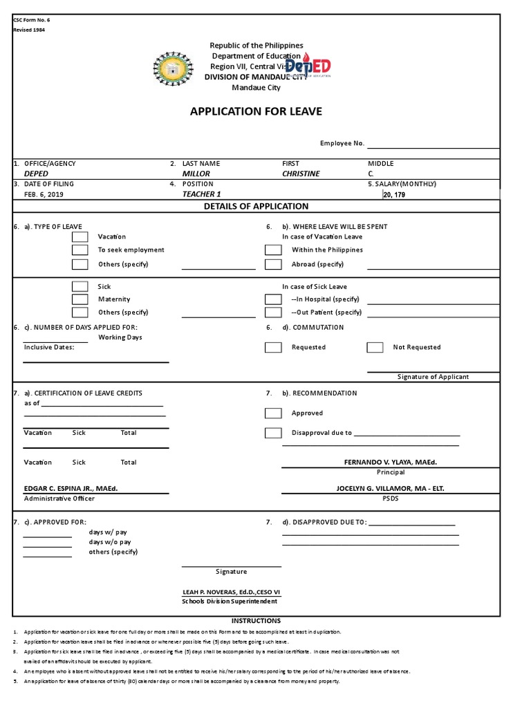 DTR and Form 6 Blank | PDF | Social Institutions | Social Science