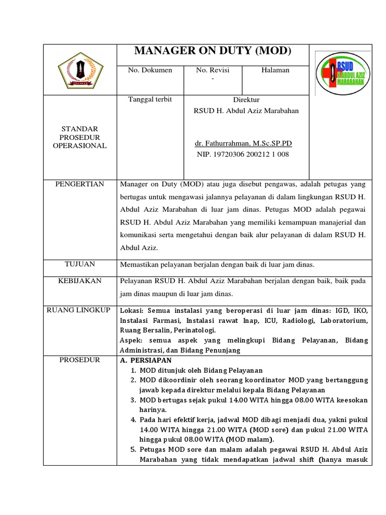 Manager On Duty | PDF