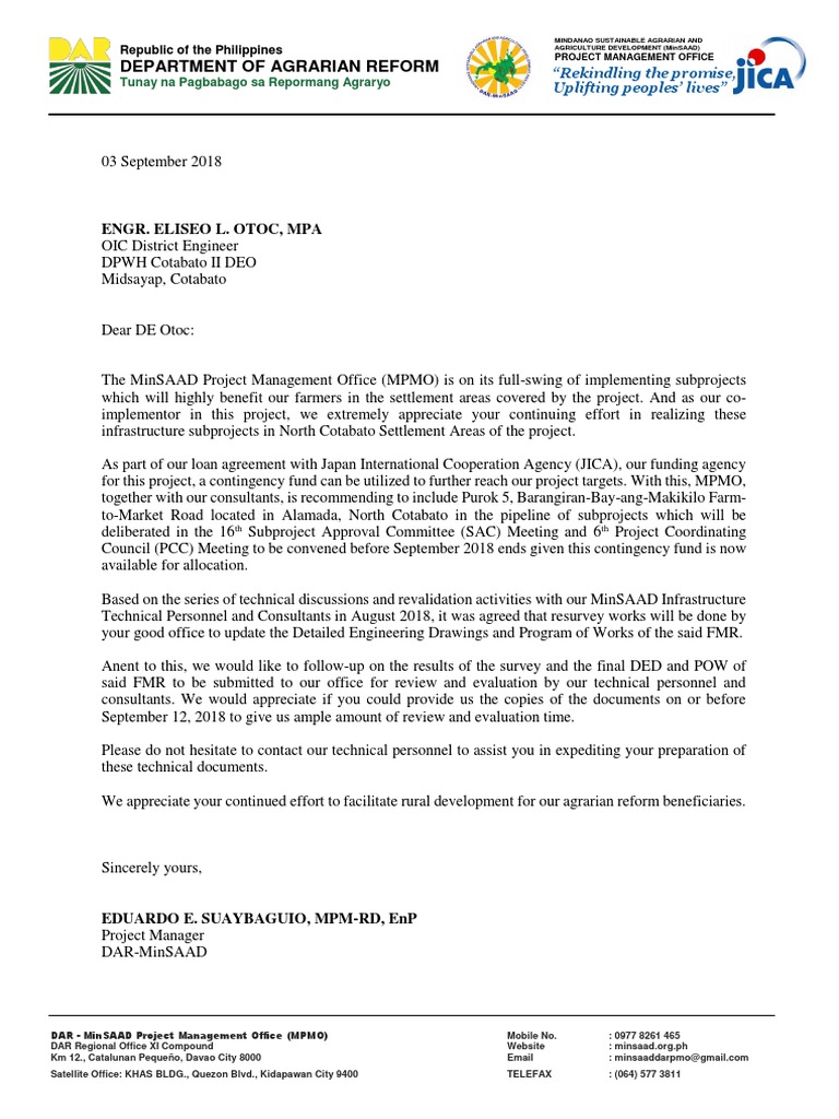 Sample Letter of Follow-Up | PDF | Government