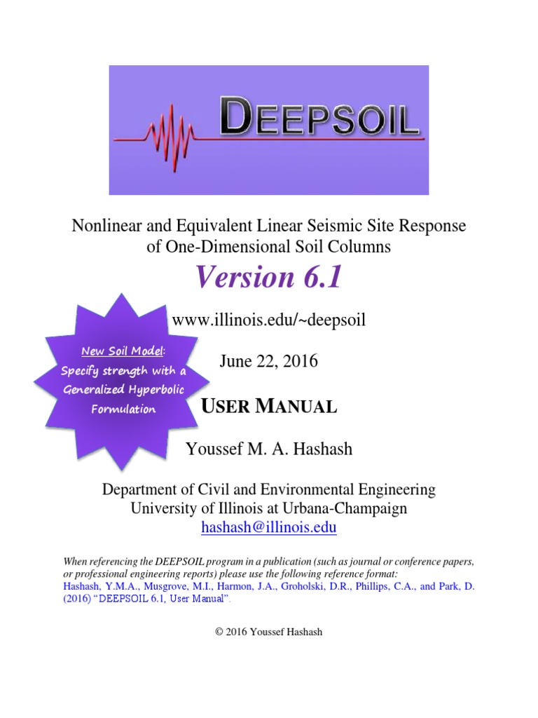 Deepsoil User Manual v6 | PDF | Spectral Density | Amplitude