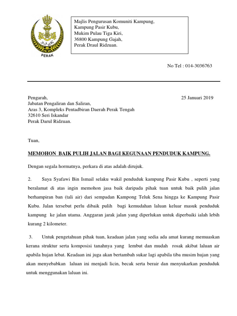 Surat Mohon Jalan Jps | PDF