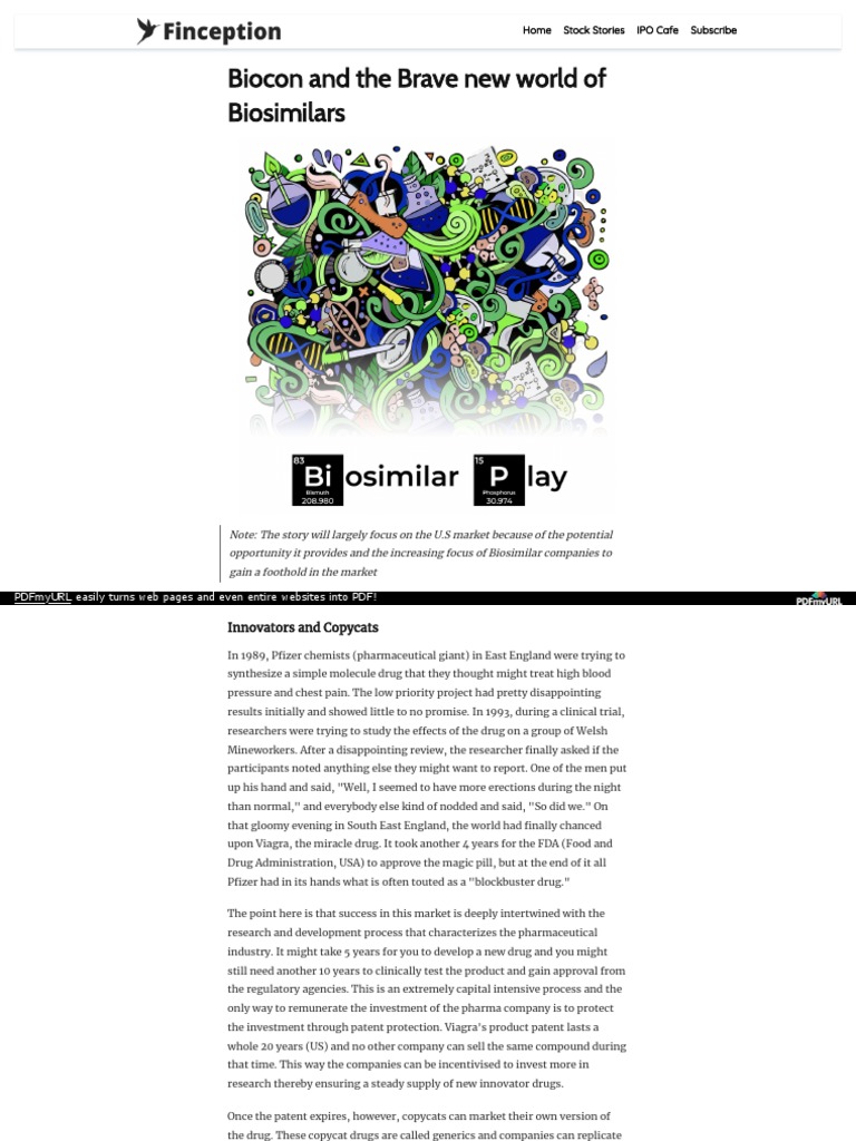 Biocon Share Analysis | PDF | Generic Drug | Biopharmaceutical
