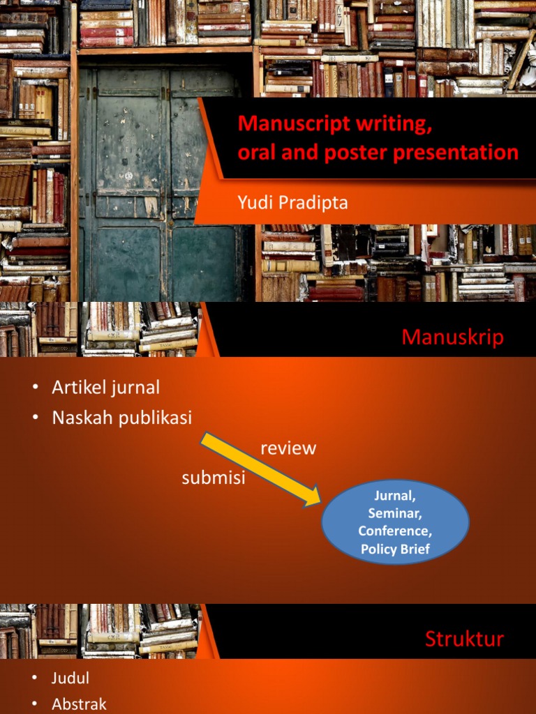 Guidelines for Effective Manuscript Writing, Oral Presentations, and ...