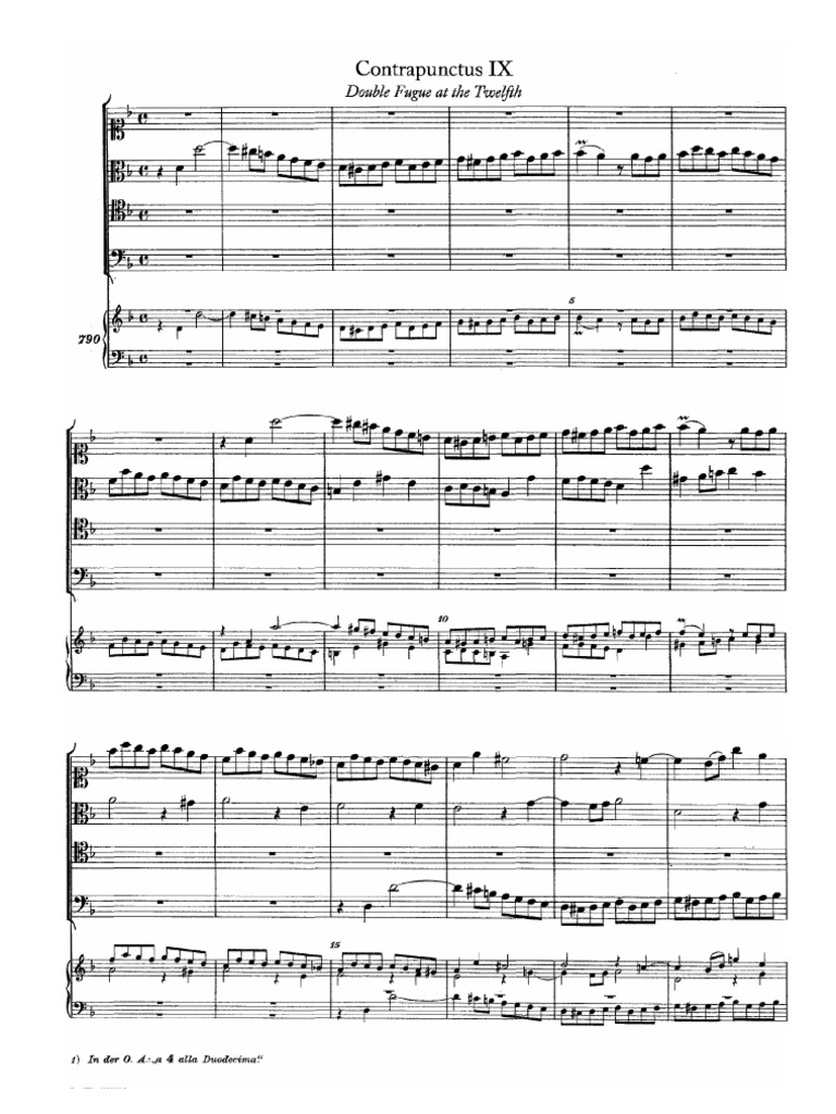 BACH The - Art - of - The - Fugue Contrapunctus 9 PDF | PDF