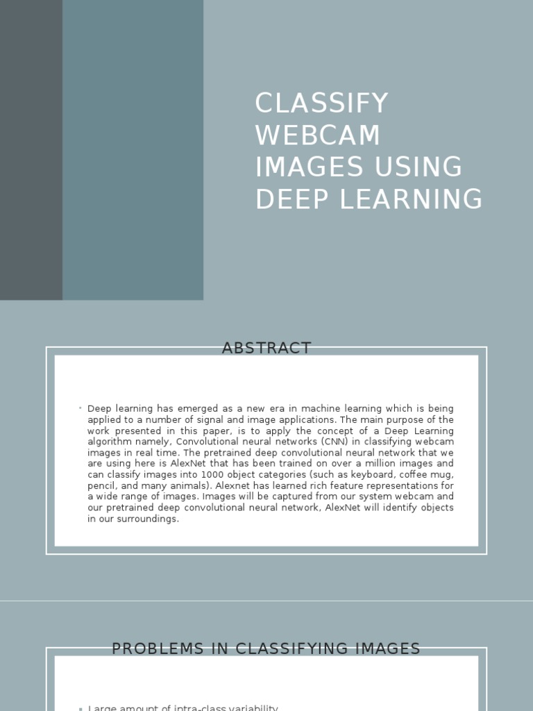 Classify Webcam Images Using Deep Learning | PDF | Deep Learning | Artificial Neural Network