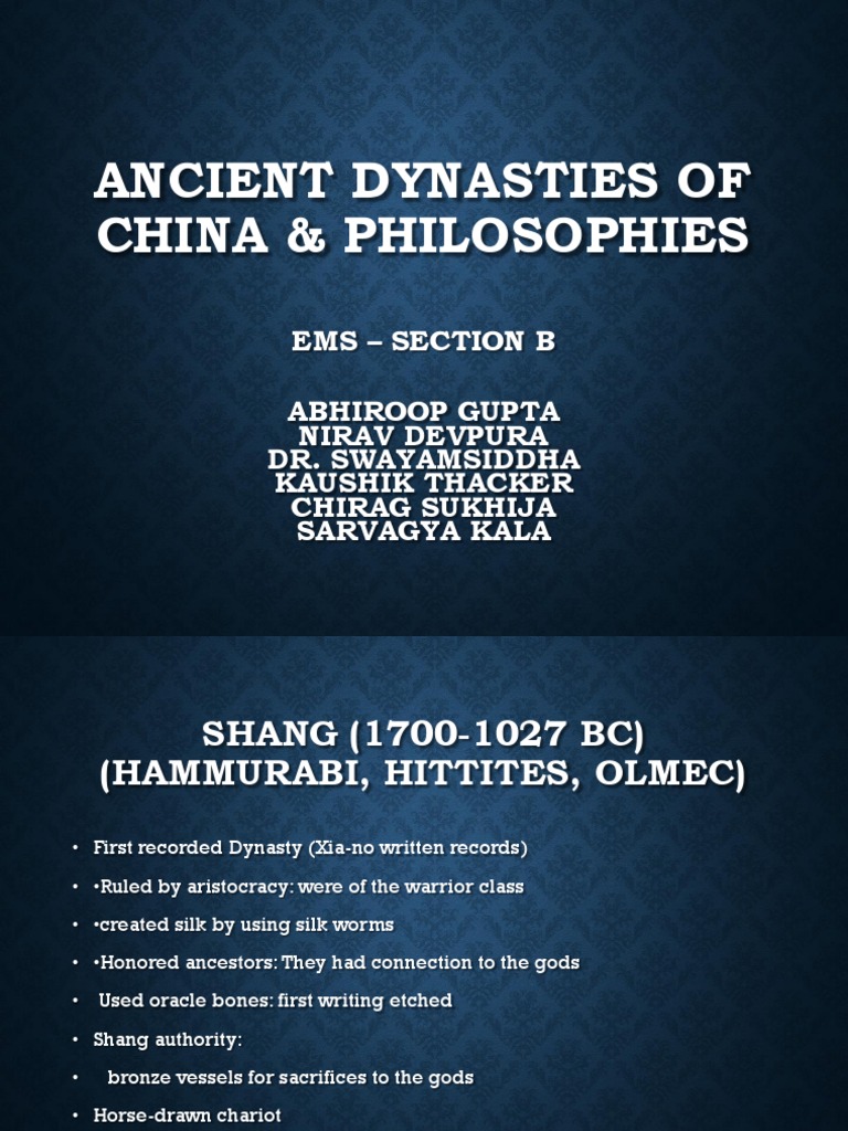 Ancient Chinese Dynasties Overview | PDF | Confucianism | Tao