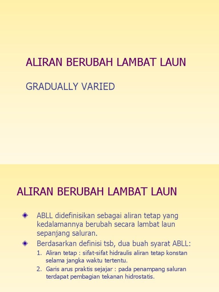 Profil Aliran - Aliran Berubah Lambat Laun Dan Loncatan Hidrolis - 12!13!14 | PDF