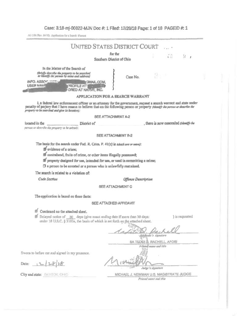 Agent Redacted Affidavit | PDF