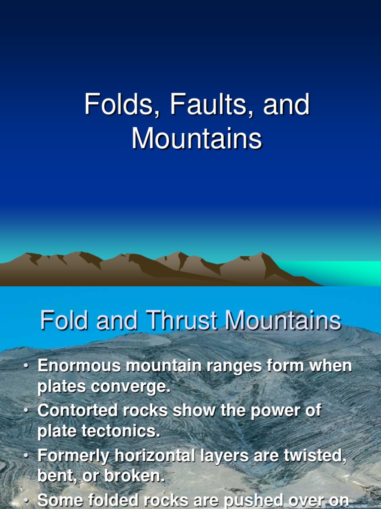 Faults Folds and Mountains | PDF | Fault (Geology) | Plate Tectonics