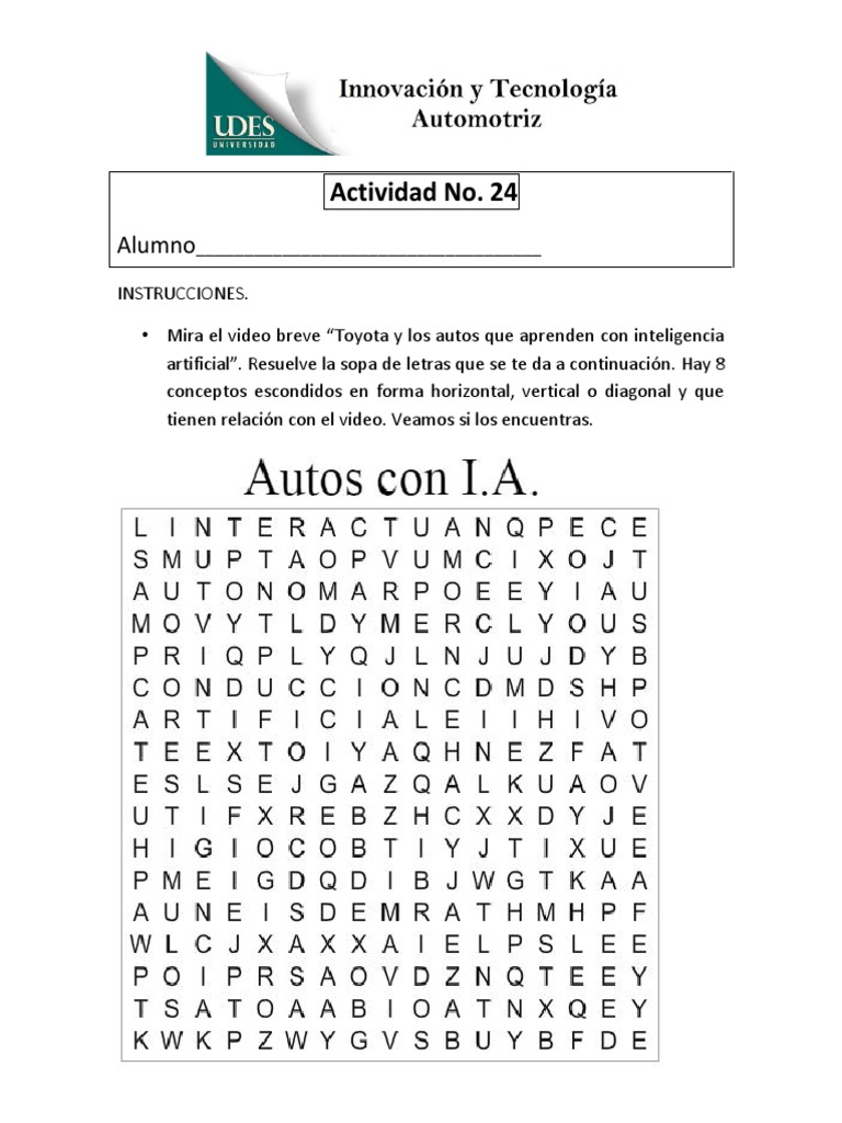 Actividad 24 Sopa de Letras PDF | PDF | Science | Ciencia y Tecnología
