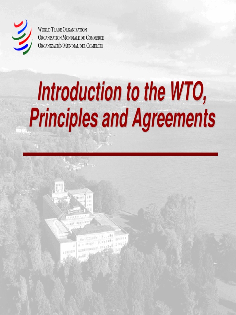 WTO Principles MBA | PDF | World Trade Organization | General Agreement ...