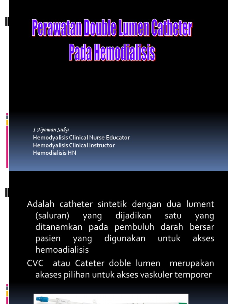 Perawatan CVC Pelatihan HD | PDF
