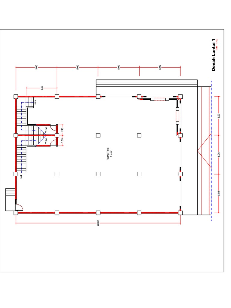 Desain Ruko 3 Pintu 15 X 20 | PDF