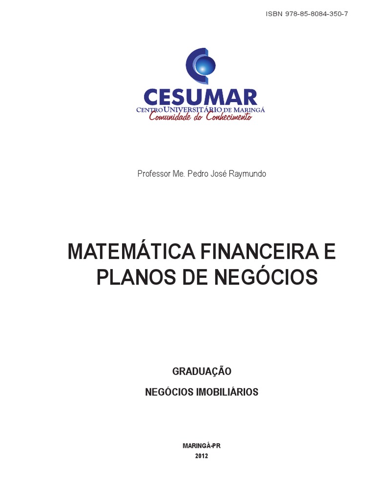 1262matemática Financeira e Planos de Negócios | PDF | Juros | Economia