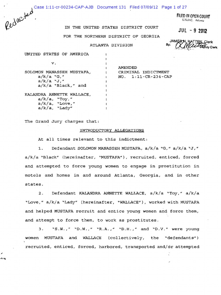 US v. Mustafa Et Al Superseding Indictment | PDF | Conspiracy (Criminal ...