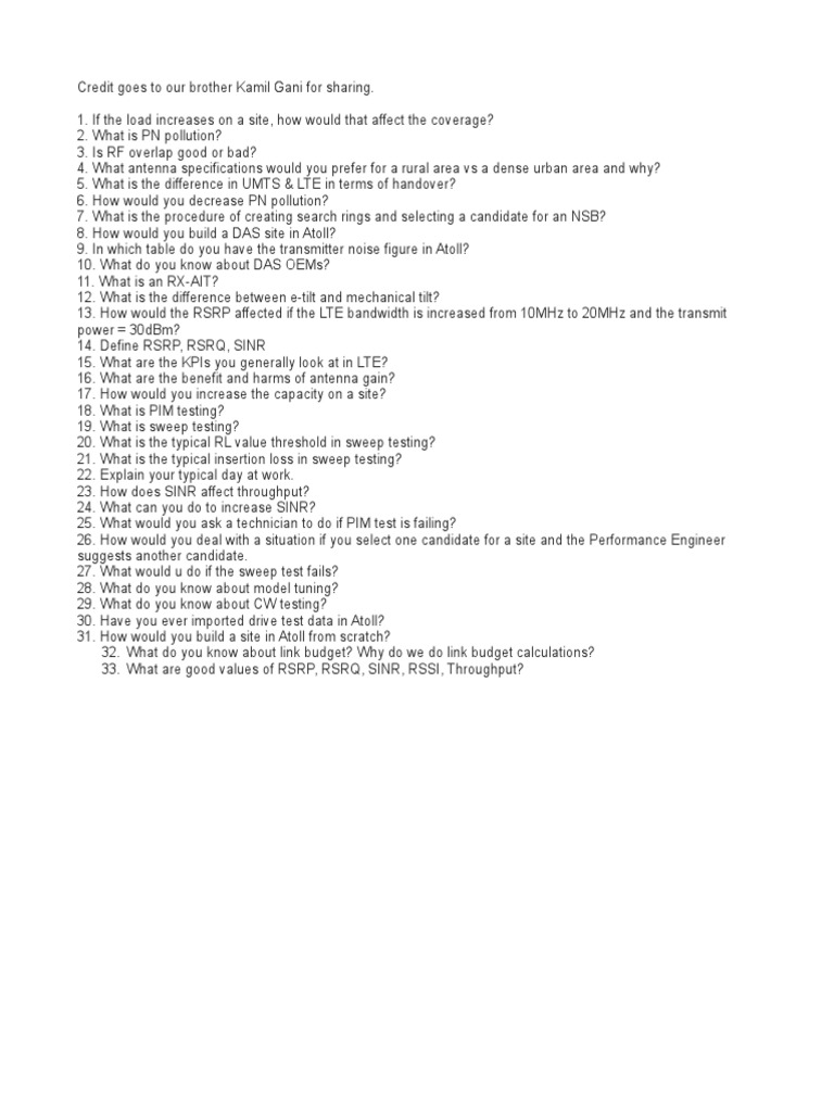 Interview Questions RF Design | PDF