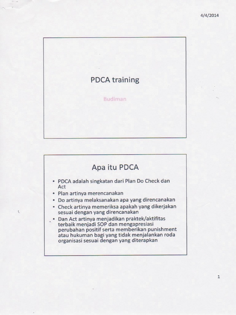 Pdca Job Desc | PDF