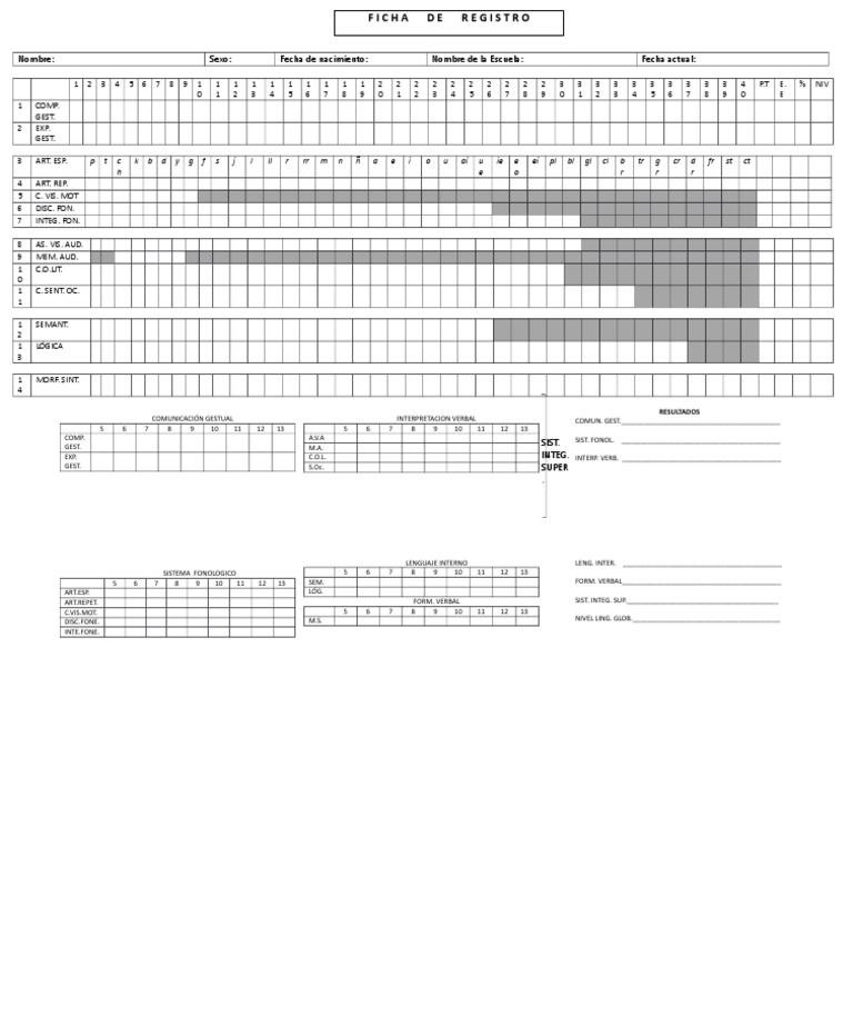 Ficha de Registro de Eval Leng | PDF