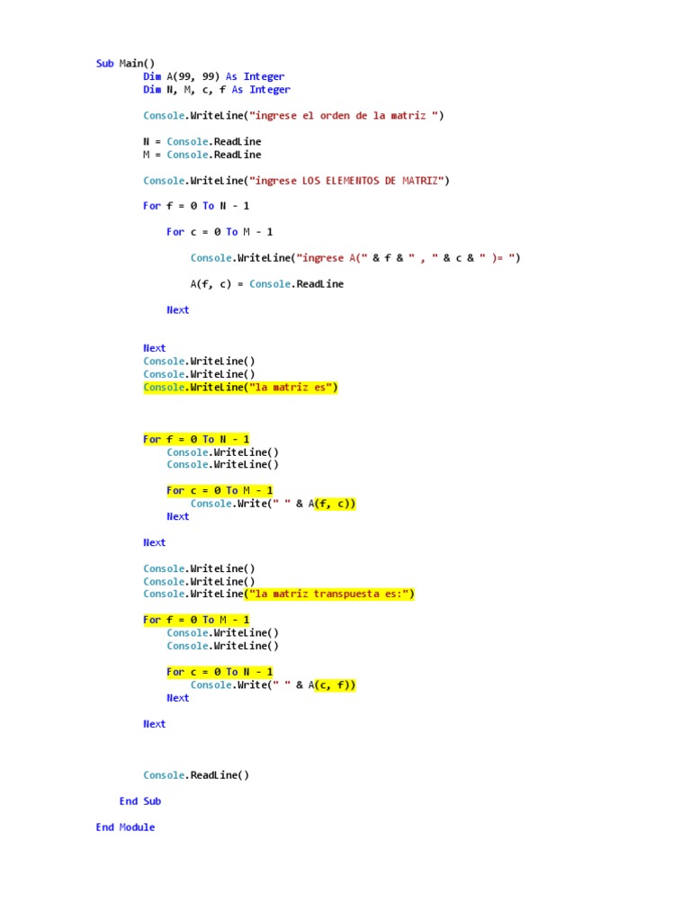 Console Console Console Console: Sub Dim As Integer Dim As Integer | PDF
