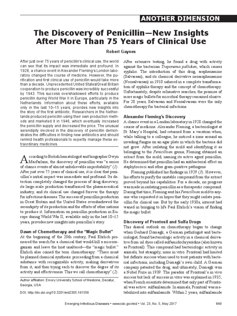 Discovery of Penicillin | PDF | Penicillin | Microbiology