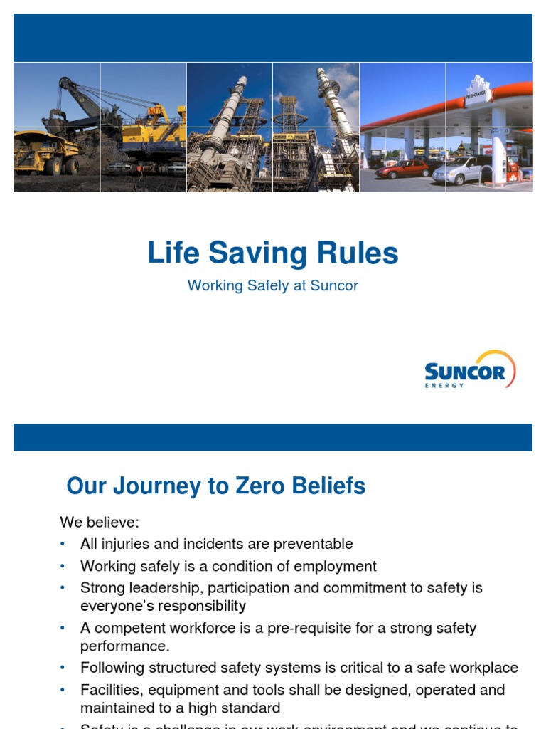 Life Saving Rules-Rev 1 | PDF | Personal Protective Equipment | Hazards