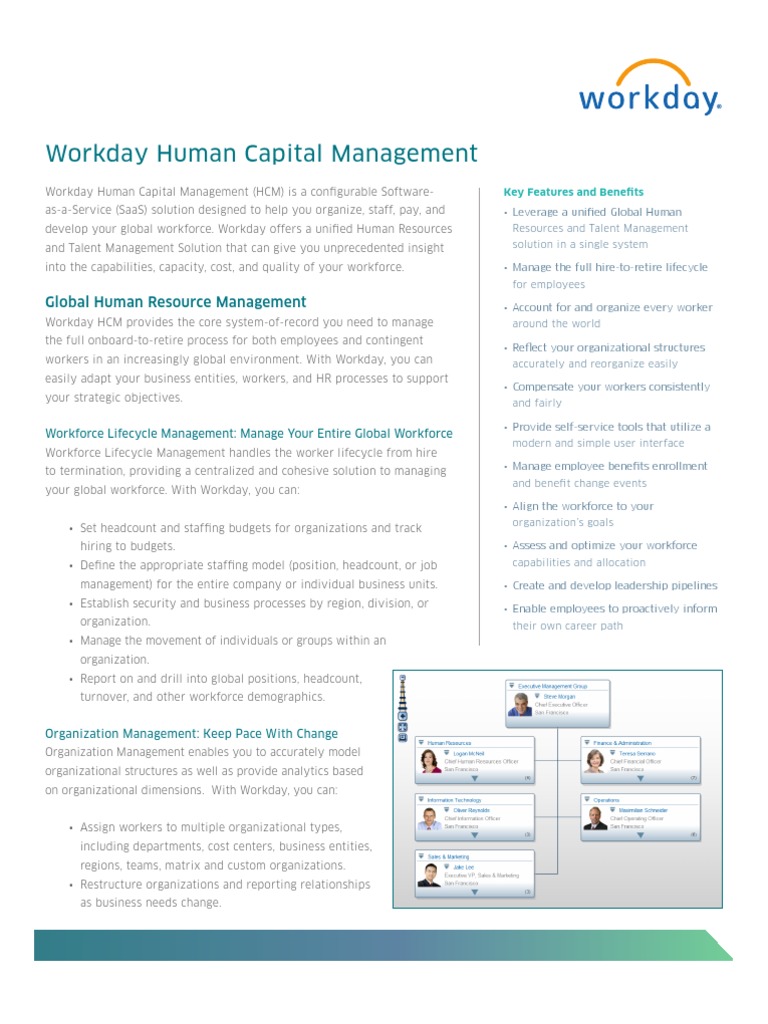 Workday Human Capital Management Datasheet | PDF | Succession Planning | Human Resource Management