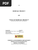 Format of College Report | PDF