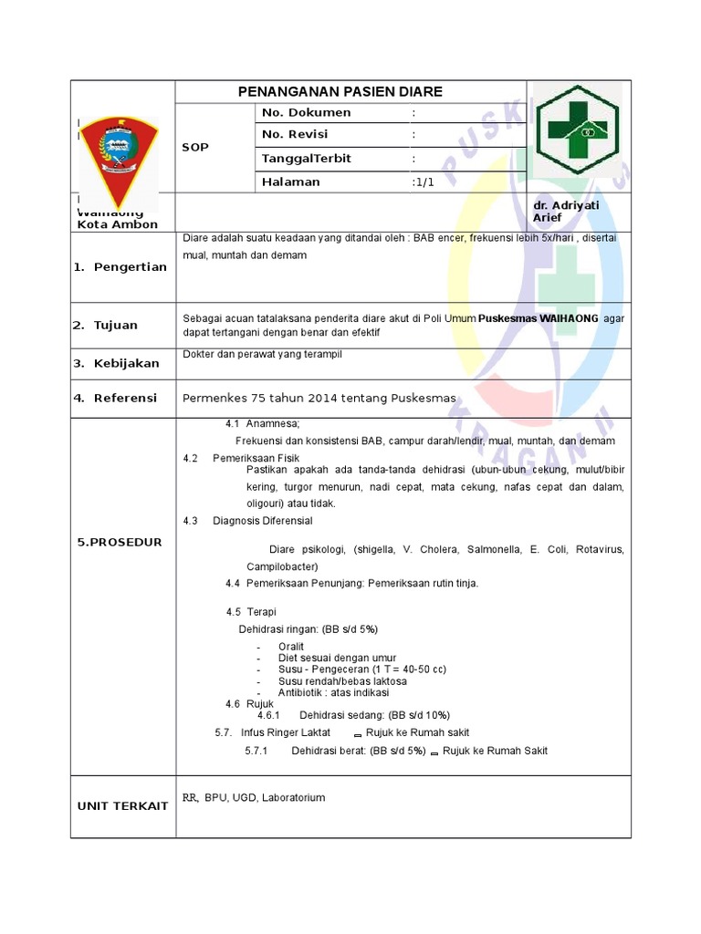 Sop Program Diare | PDF