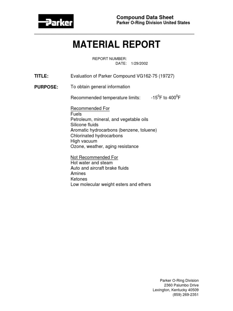 Material Report: Compound Data Sheet | PDF | Hydrocarbons | Petroleum