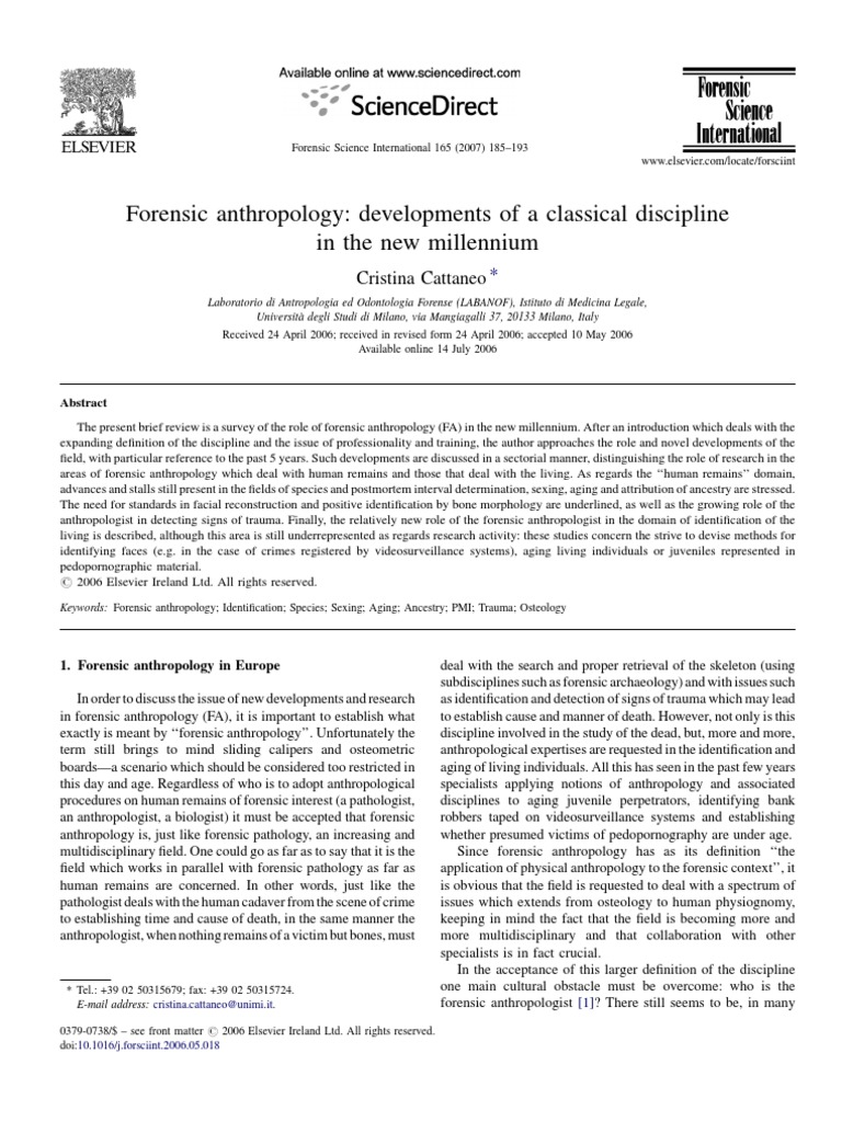 Forensic Anthropology | Forensic Science | Anthropology