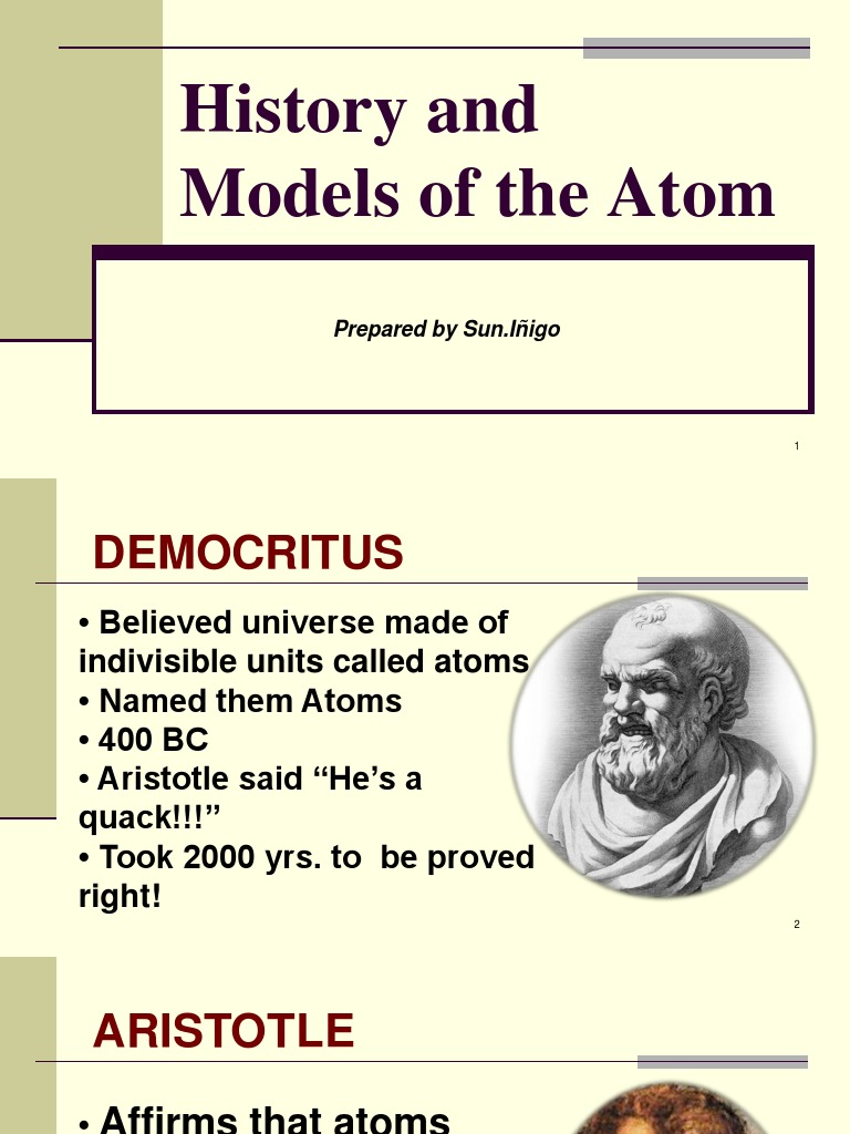 Atom History PP | PDF | Atomic Nucleus | Atoms