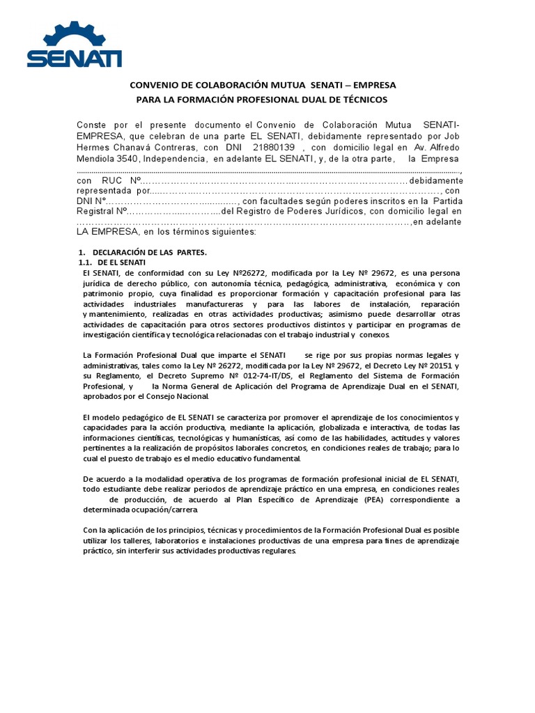 Formato Convenio de Colaboracion Mutua | PDF | Desarrollo profesional | Arbitraje