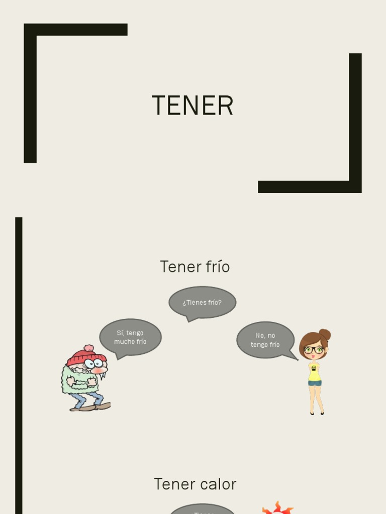 Usos Del Verbo Tener en Español A1 | PDF