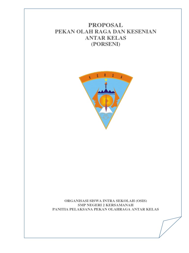 Proposal PORSENI SMP Negeri 2 Kersamanah | PDF