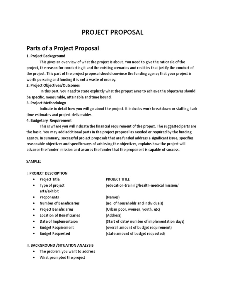 Project Proposal Parts of A Project Proposal | PDF | Risk | Risk Management