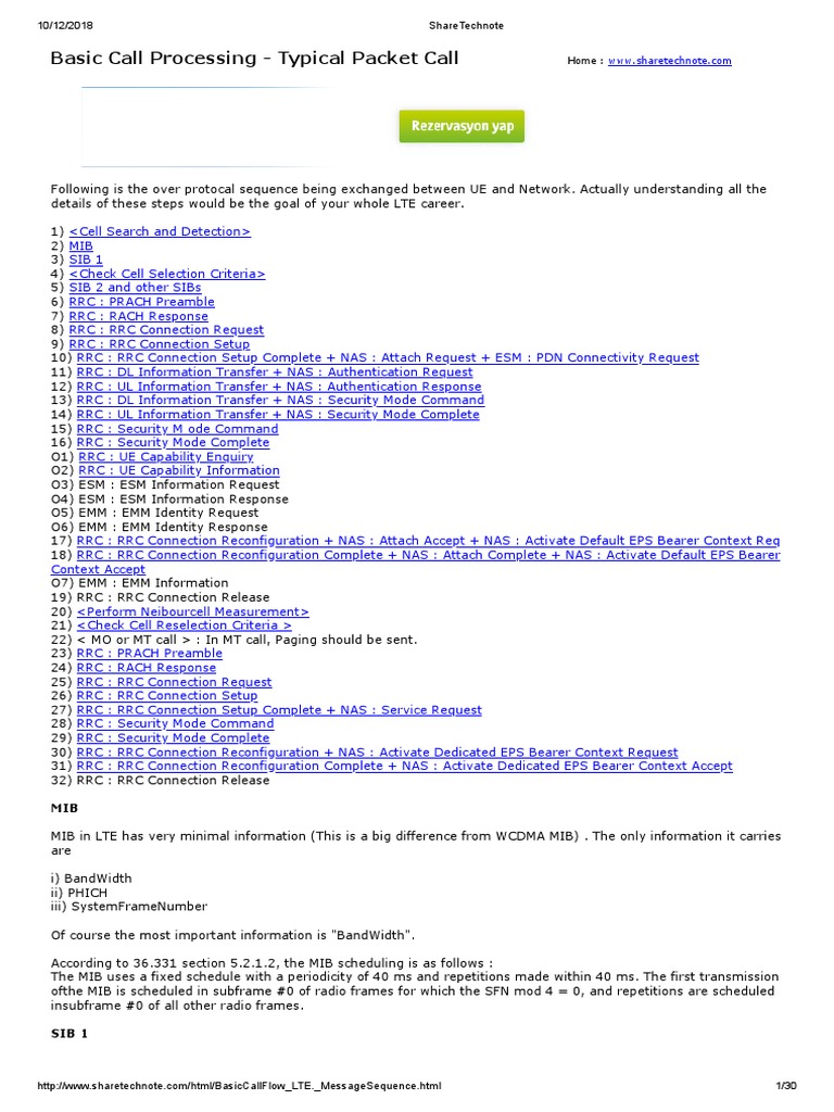 Basic Call Processing - Typical Packet Call: Home | PDF | Boolean Data ...