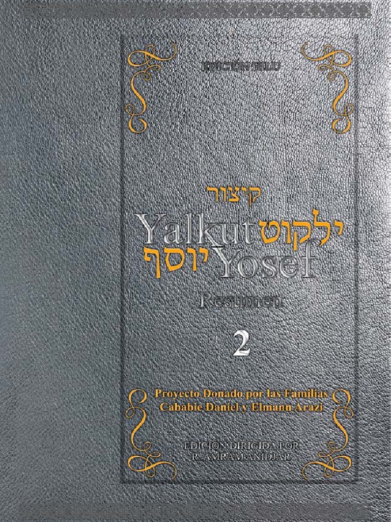 00 Kitzur Yalkut Yosef 2-1 | PDF | Halakha | Judios