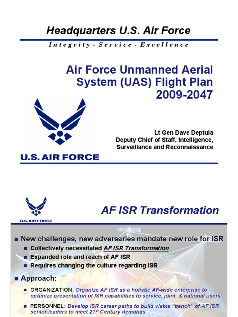 Air Force Unmanned Aerial System (UAS) Flight Plan 2009-2047 | PDF ...