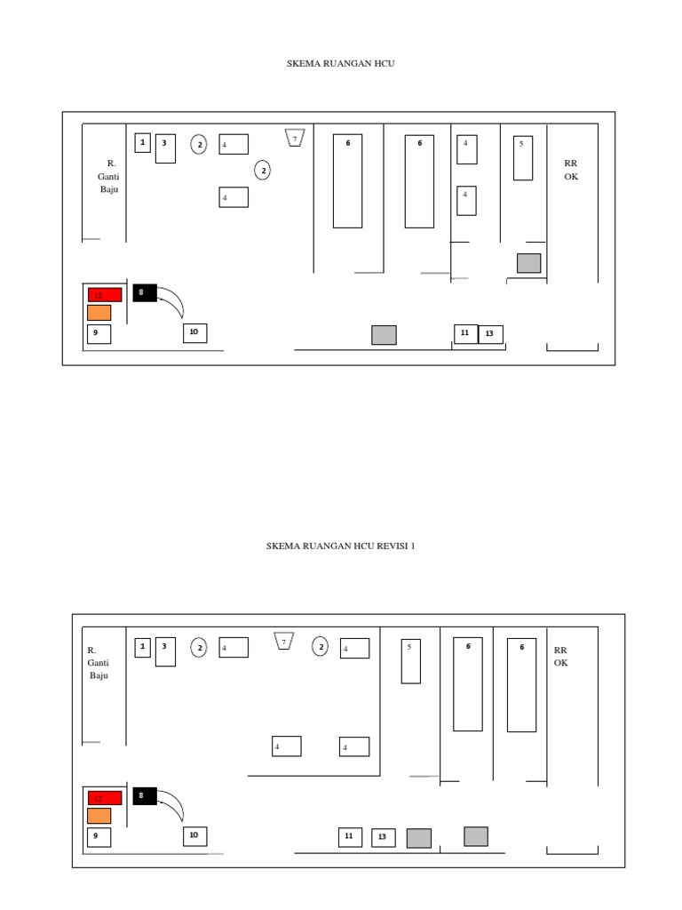 Skema Ruang HCU | PDF